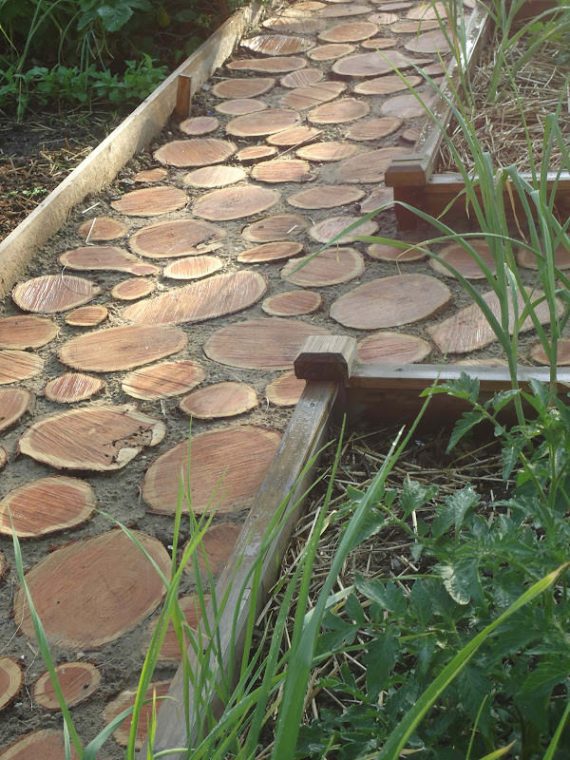 Barn Wood Plank Walkway