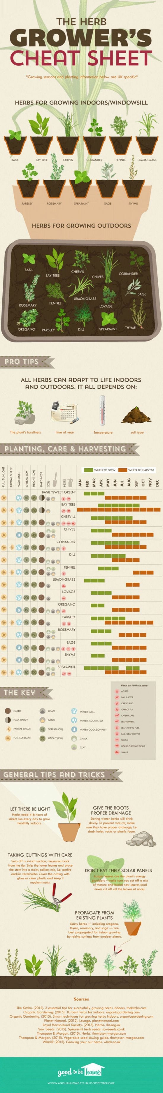 Gardening Cheat Sheets • The Garden Glove